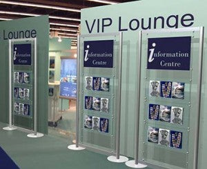 Free standing leaflet dispenser