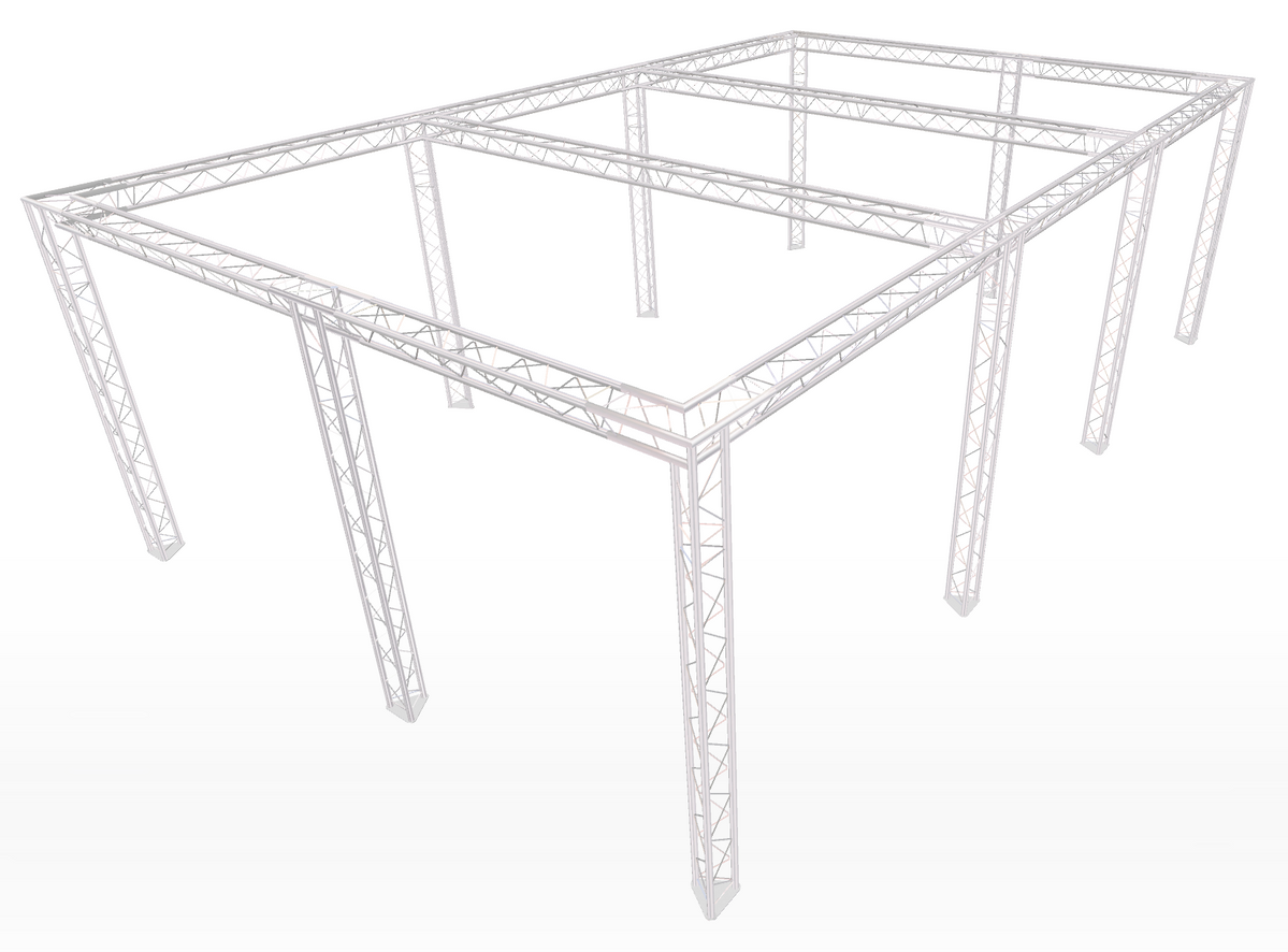 Modular Exhibition Truss Display 4x6x2.5M extra Legs + Cross beams ...