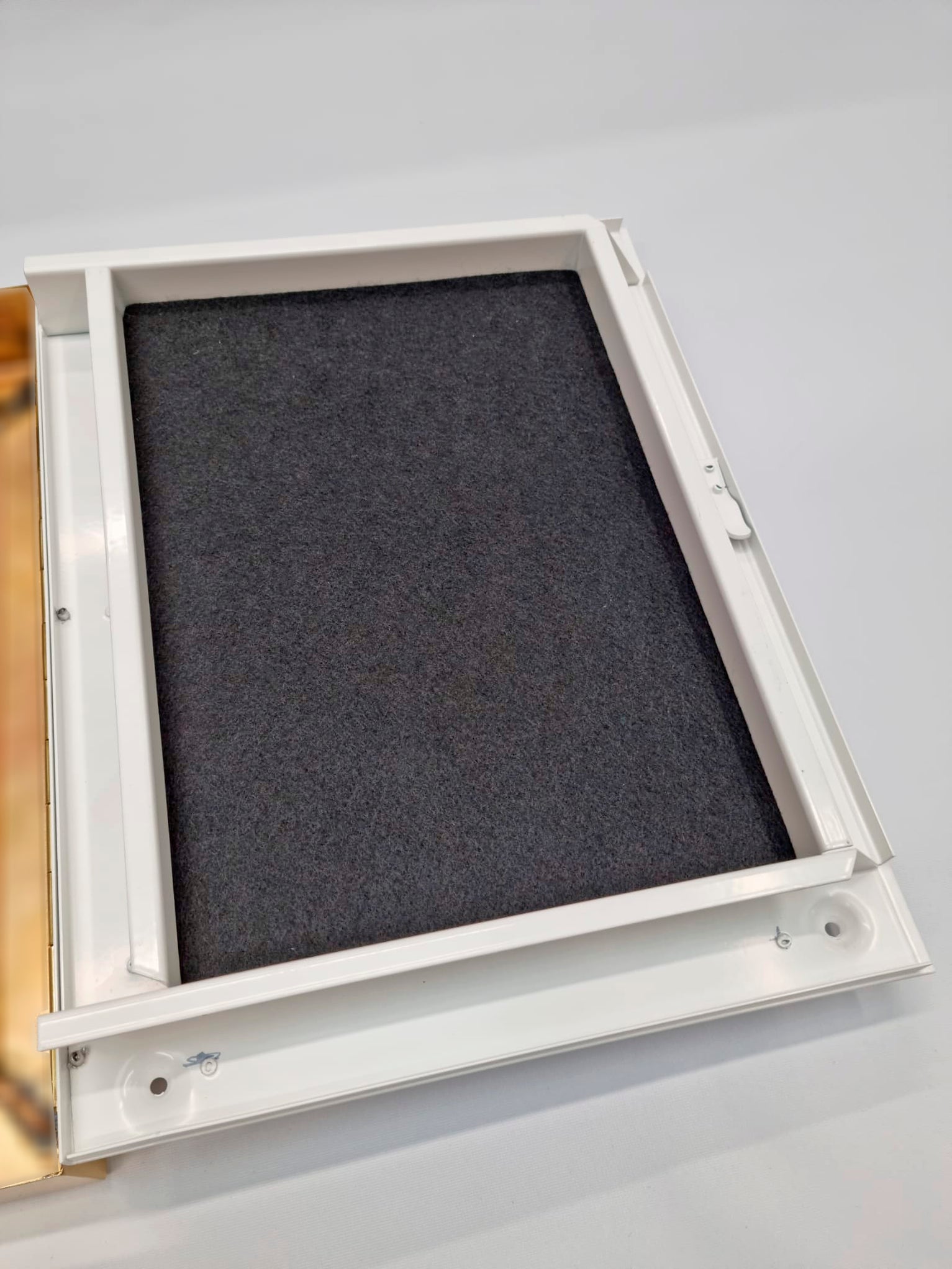 Brushed Finish Brass Menu Case with LED lighting