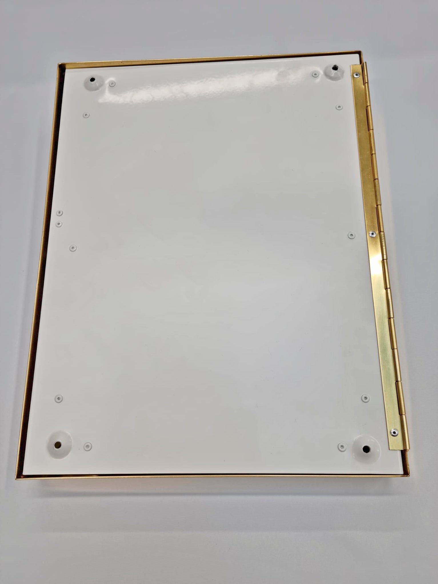 Brushed Finish Brass Menu Case with LED lighting