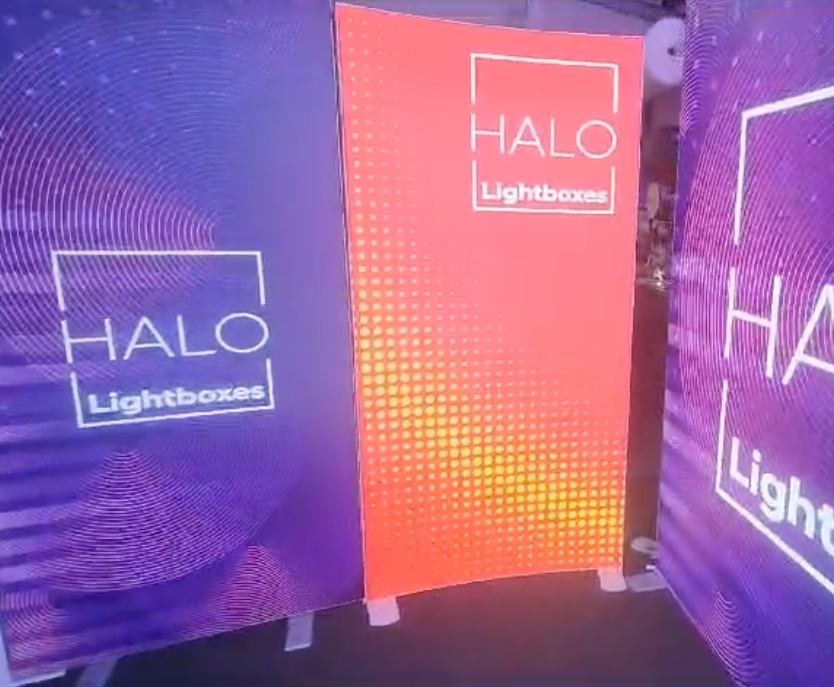 HALO LED Edge-Lit Lightbox Display + Graphics — CokerExpo