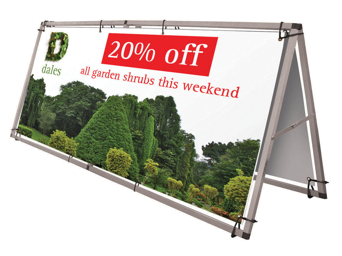 Monsoon A frame banner display frame work — CokerExpo