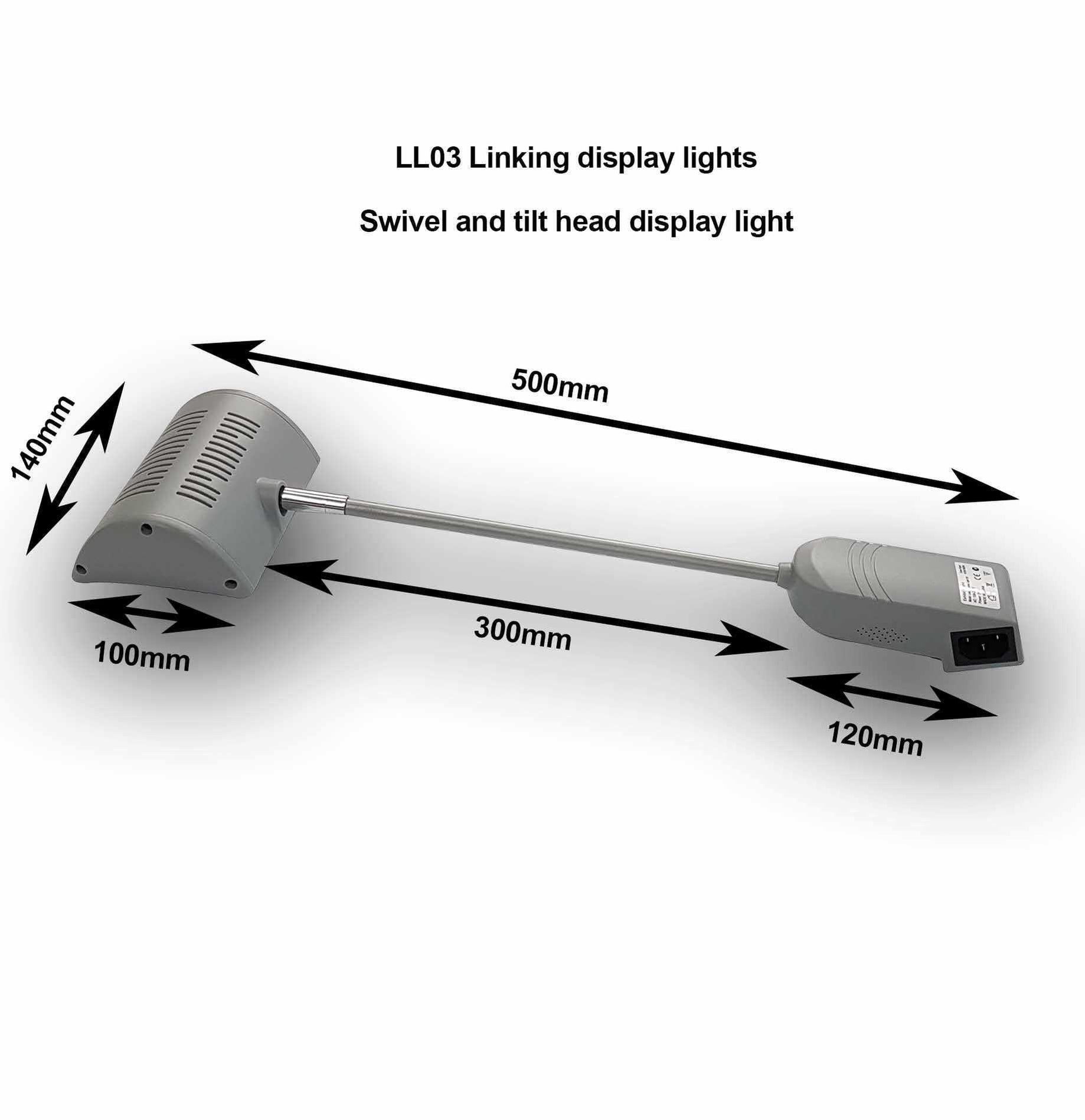 LL03 Link up to 10 lights each 20 watts. 4000K Linking Exhibition Ligh